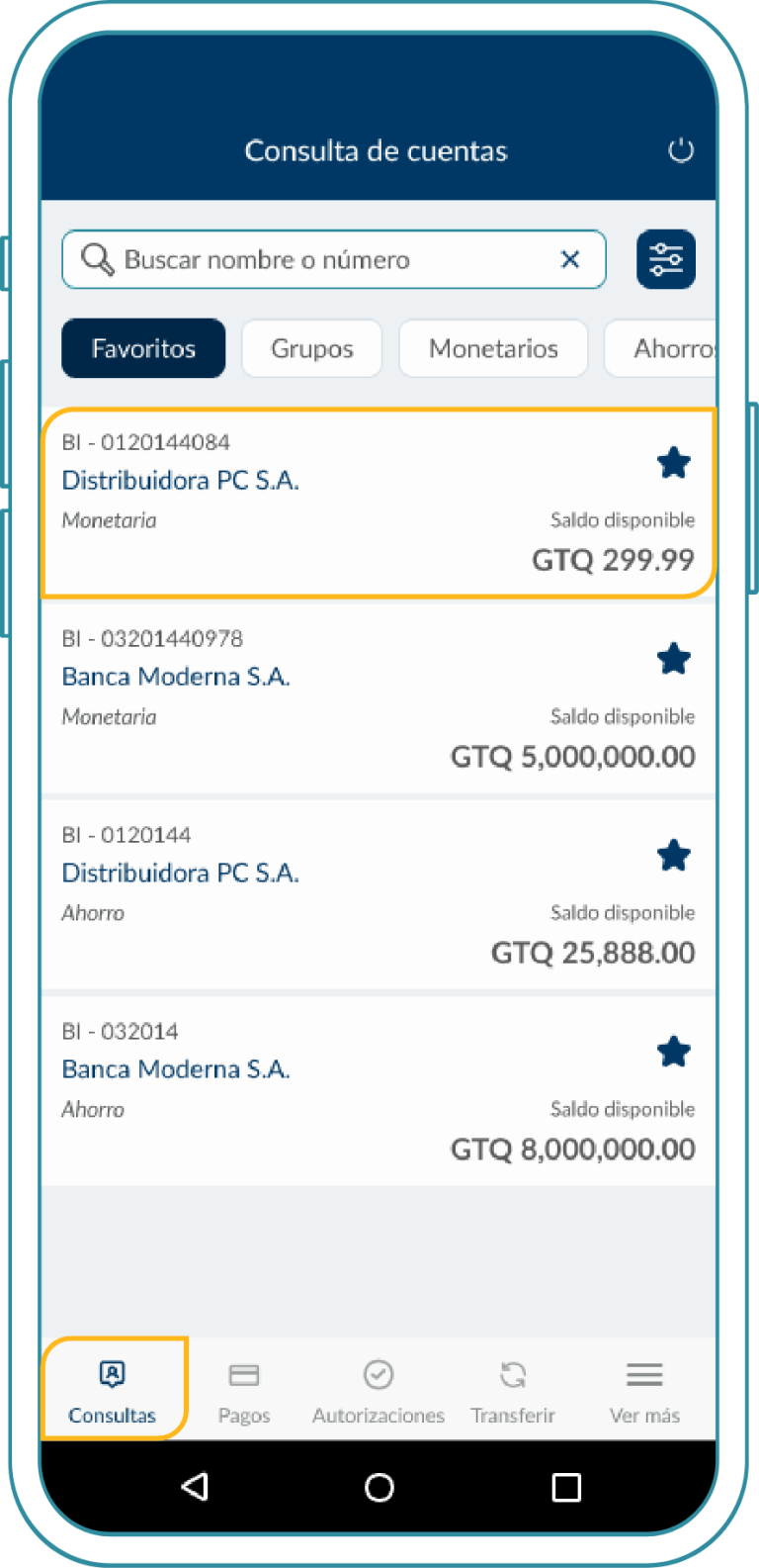 Consulta de movimientos desde Bi Banking App - Banco Industrial