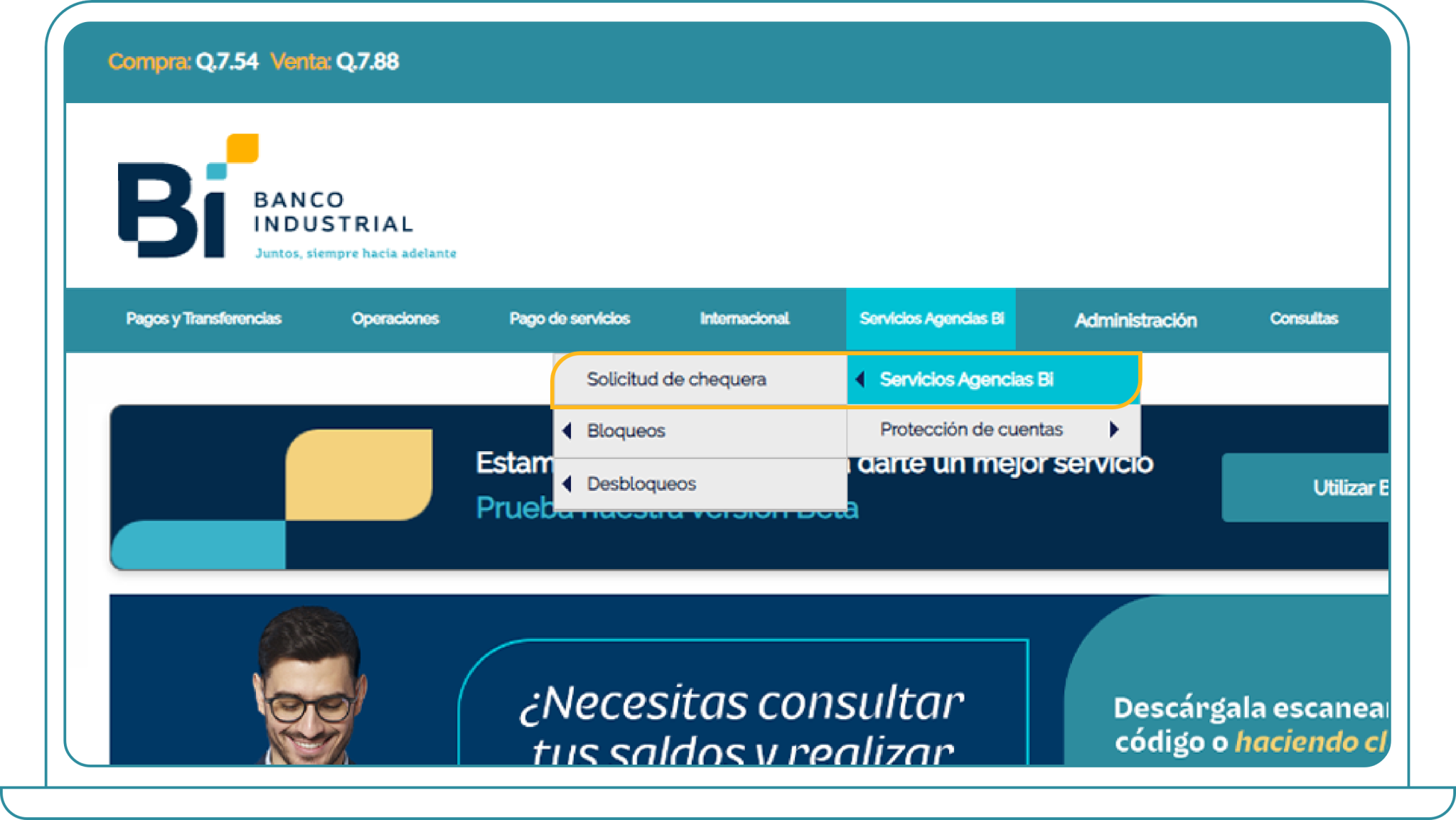 Solicita tu chequera desde Bi Banking - Banco Industrial